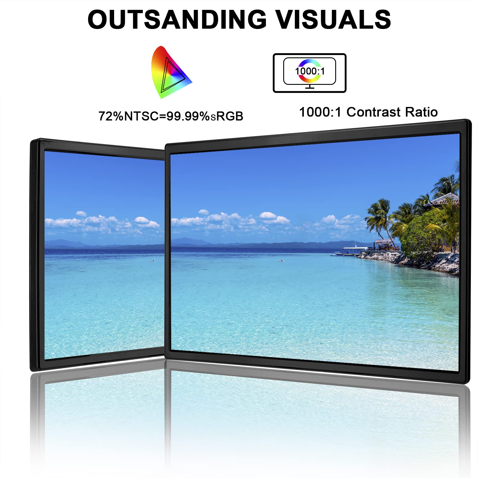JOOPNE 24 inch Computer Monitor 1920 * 1080P Full HD 75Hz VESA Support HDMI 2.0 VGA,Black