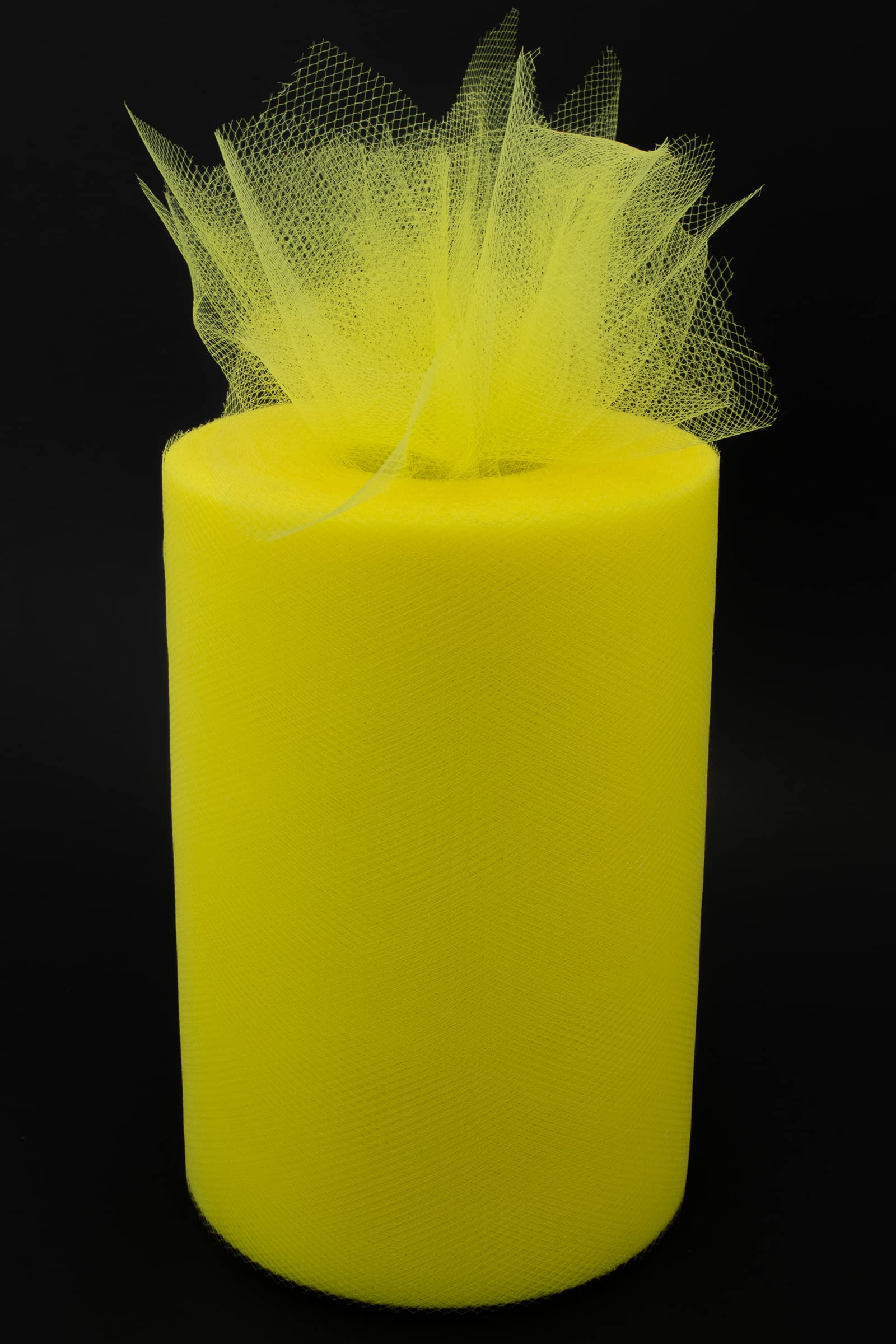 Tulle Fabric Roll | 6β by 100 Yards | Polyester Spool for Crafts Decorations Tutu Weddings Costumes Skirts Parties Gift Bow and More β by Craft Forge (Yellow)