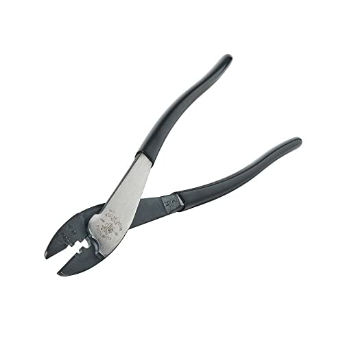 Klein Tools 1006 Cutting / Crimping Tool, Crimps 10 to 22 AWG Solderless Terminals and Connectors, with Wire Cutter in Tapered Nose
