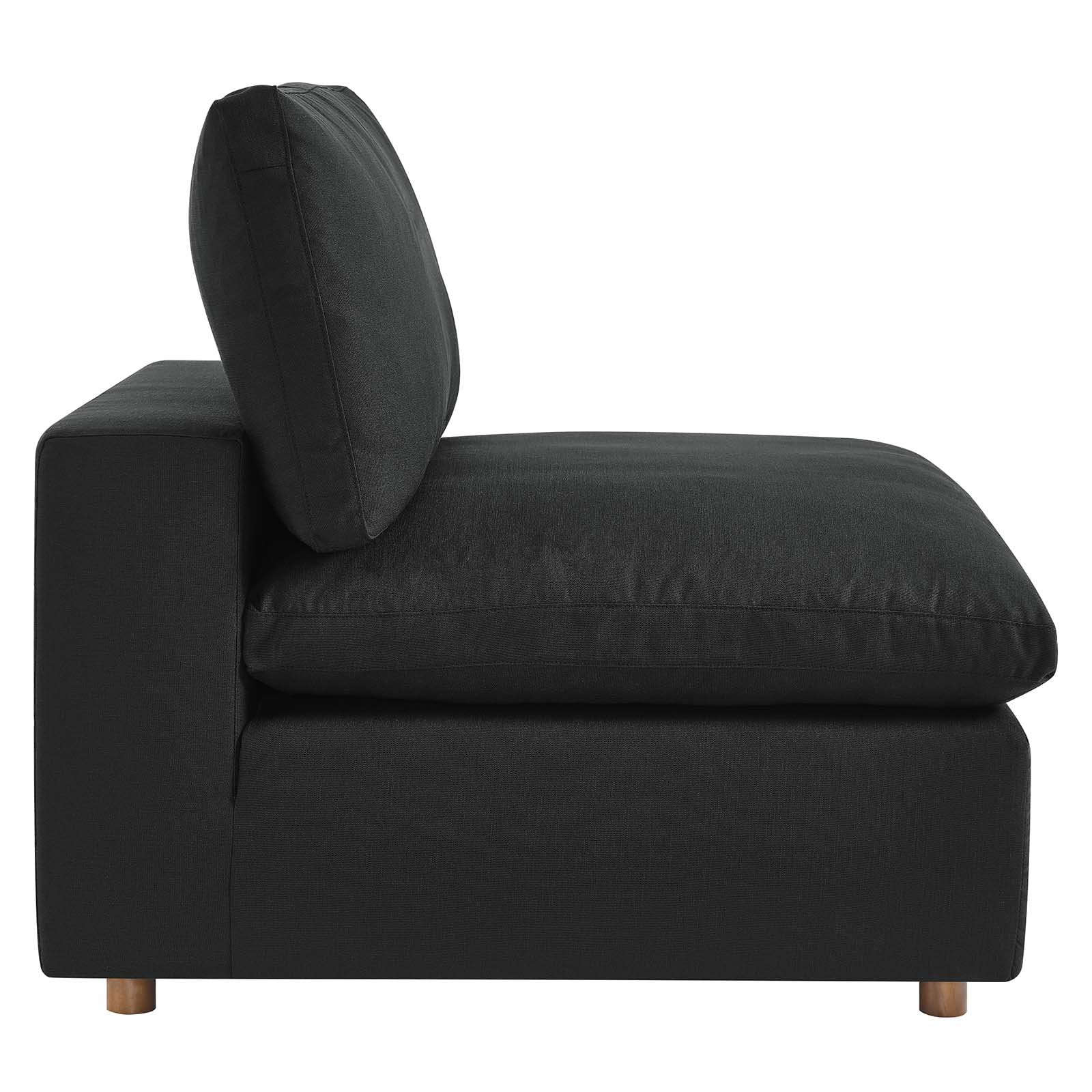 Modway Commix Down Filled Overstuffed 3 Piece Sectional Sofa Set, Armless Chair/Two Corner Chairs, Gray