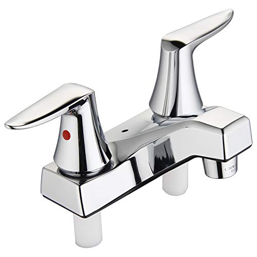 Innova Rhondonite Two Handle Non-Metallic Bathroom Faucet with Easy Install QuickNut and ClogFREE PopUp Drain