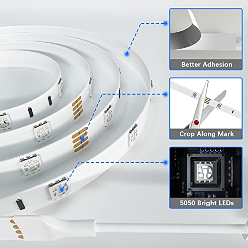 Cozylady LED Strip Light, LED Light Strip for Bedroom, Kitchen(65.6ft, RGB)