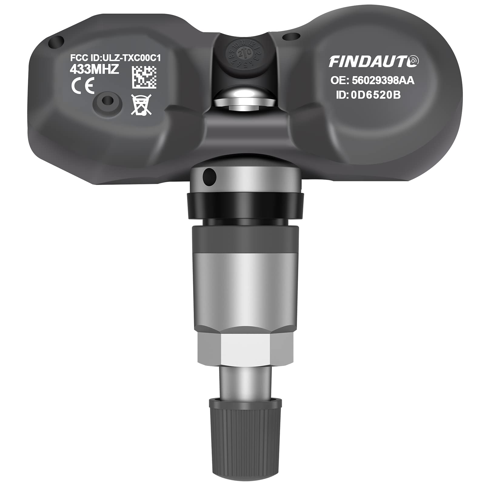 FINDAUTO Replacement for Tire Sensor 433MHz Original Equipment Tire Pressure Monitoring System TPMS for Chrysler for Dodge for Fiat for Jeep for Ram Replaces 56029398AA 56029398AB 974-043