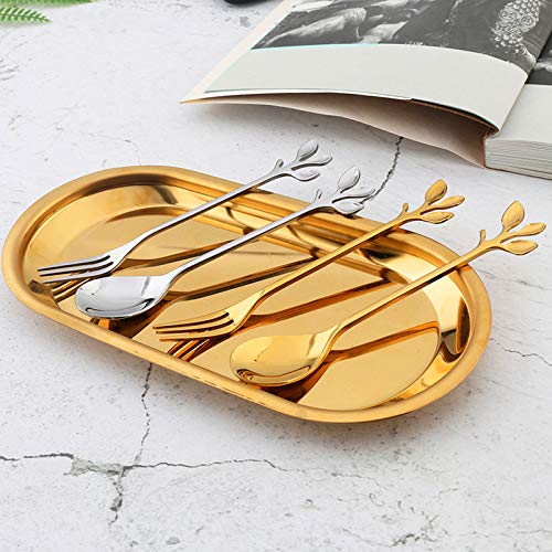 Turbokey Demitasse Espresso Spoons, 4.7 Inches Stainless Steel Mini Coffee Spoons Set of 4,Small Spoons for Dessert,Tea,Appetizer,Party Supplies (4 Spoons-Silver)
