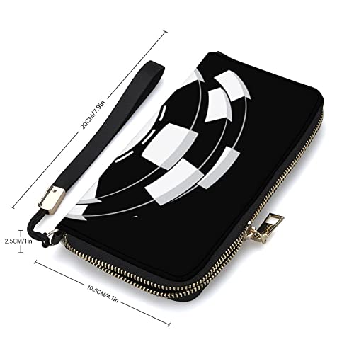 FunnyStar Wsop Poker Women's Long RFID Hand Wallet Wristlet Clutch Purse PU Leather Handbag with Wrist Strap