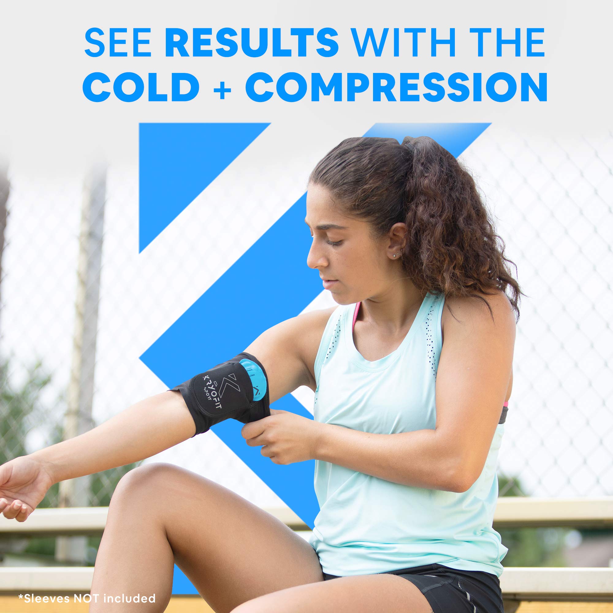 Custom Cold Inserts ICE Cold Compression Sleeves - Cool During Training or Competition, Reduce Heat & Boost Performance