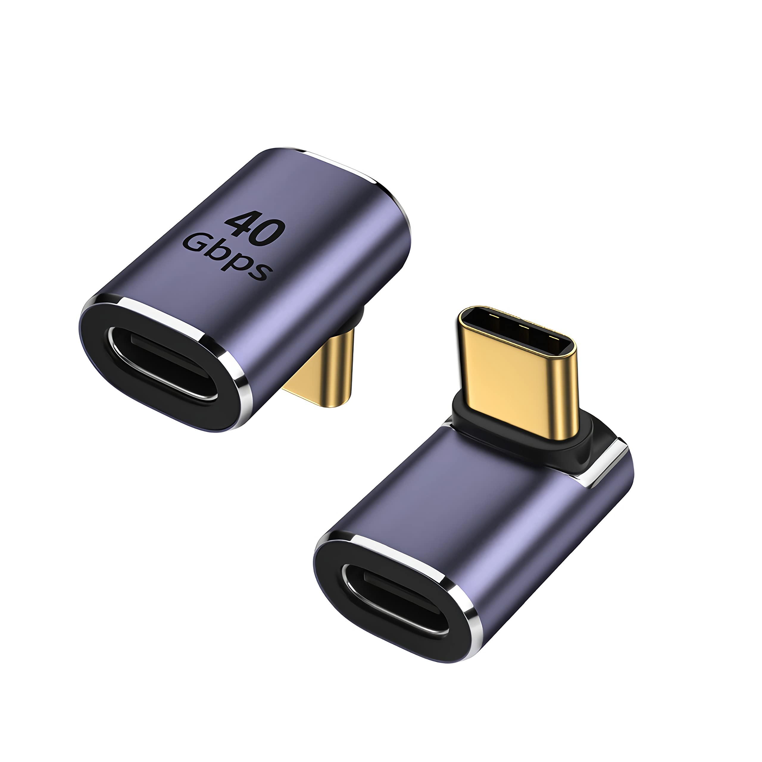 Findeed USB C Male to USB C Female-USB-C 90 Degree Adapter, Right Angle UBC Male to Female Adapter for Switch,MacBook pro/air,Tablet/Smartphone Type C Enabled Device