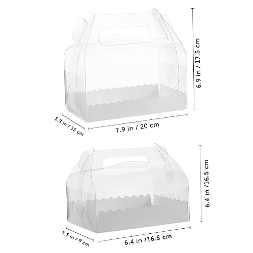 ULTECHNOVO 10pcs Box Mini Dessert Containers Clear Cake Box Plastic Dessert Containers Cupcake Carrier Cupcake Boxes Mini Cake Boxes for Cake Portions Bakery Box Dessert Storage Box Paper Cup