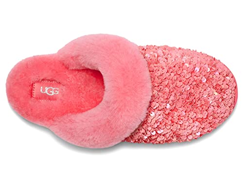 UGG Women's Scuffette II Chunky Sequin Slipper, Pink Jasmine, 5