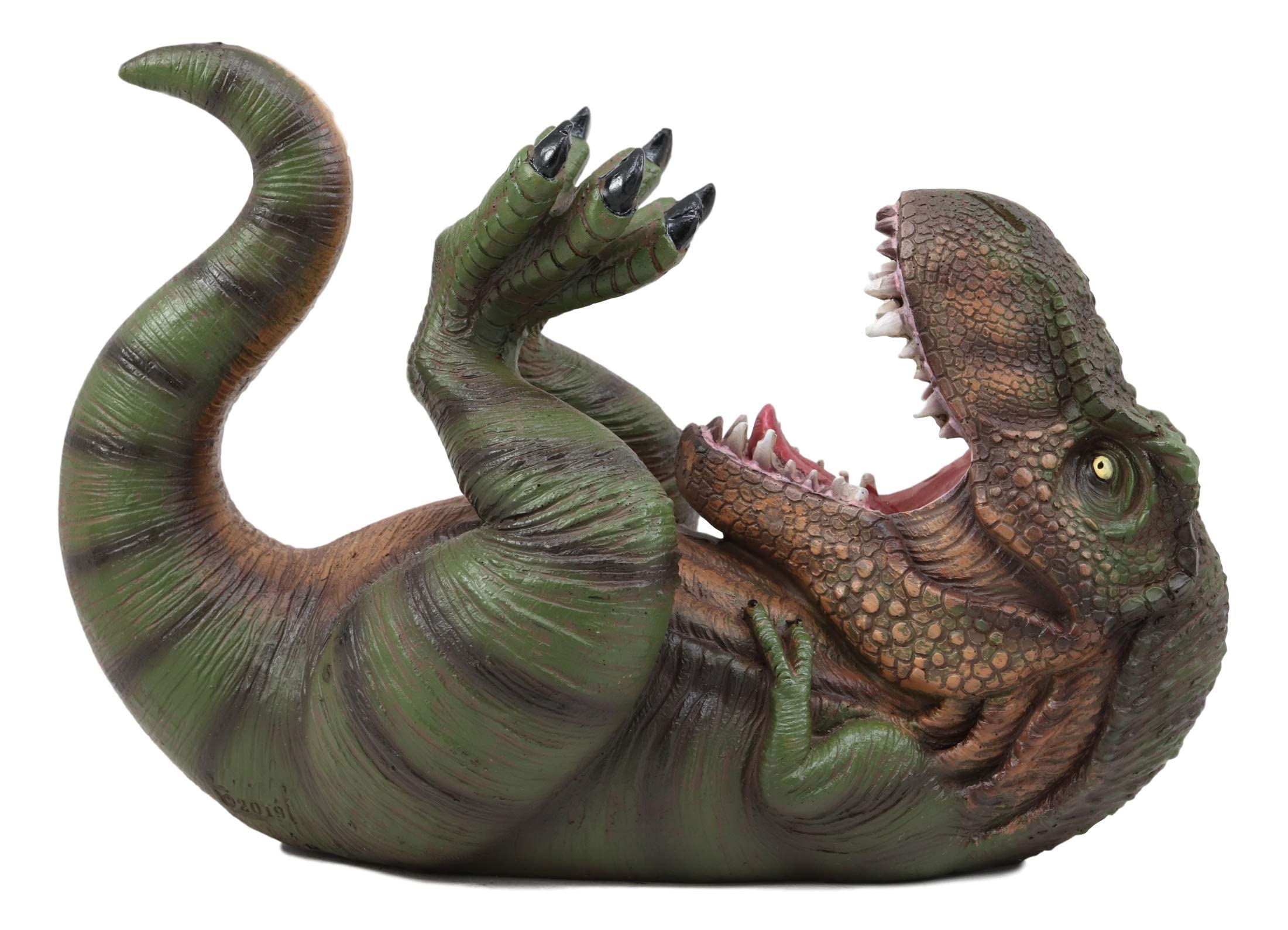 Ebros Dino Wino Prehistoric Dinosaur Thirsty T-Rex Wine Bottle Holder 9.25" Long Caddy Figurine Jurassic Era Trex Statue Kitchen and Dining Decor Party Hosting Prop Tyrannosaurus Rex Dinosaurs