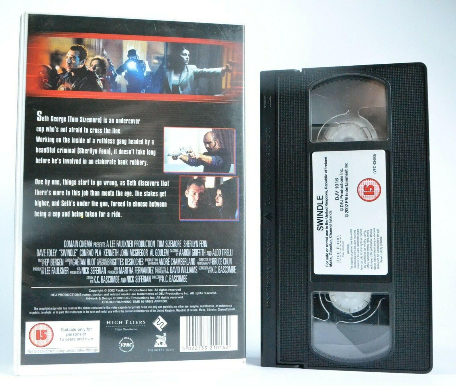 Swindle (2002): Crime Thriller - Large Box - Tom Sizemore/Sherilyn Fenn - VHS