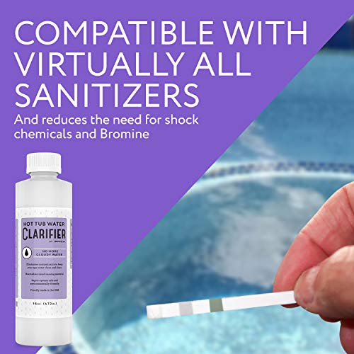 Impresa Hot Tub Water Clarifier - 16 oz - Concentrated Spa Cleaner to Eliminate Contaminant, Debris, and Other Residue - No More Cloudy Water Chemicals