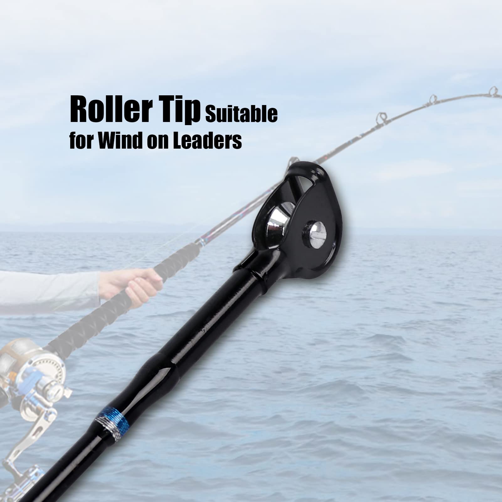 Fiblink 1-Piece Trolling Rod Saltwater Deep Dropper 6-Feet Big Game Rod Conventional Boat Fishing Pole (80-120Lbs)