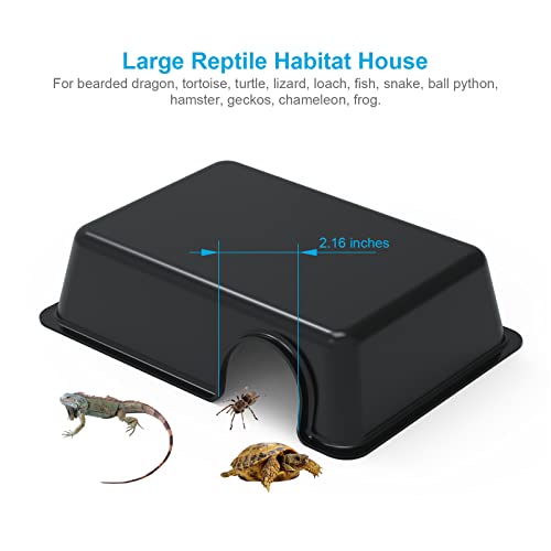 TONGYONG Reptile Leather Case, Snake Hide,Reptile Container, Hide,Snake Cage Box, Hide Box,Snake Keeping Skin Lizard, Box,Container is Durable and Easy Clean -Black (YSH--20220420)