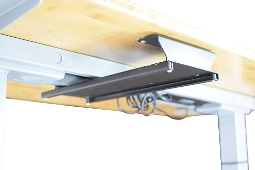 KT BRIDGE Under-Desk Keyboard Tray Mount for Electric Standing Desks - Clear the Crossbar on sit stand up desk frames standup desk adjustable desk accessories desk organizers and accessories