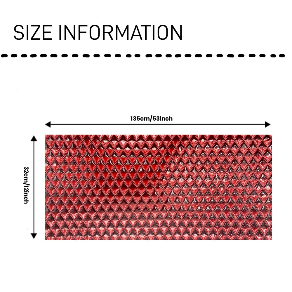 Glossy Geometry Vinyl Faux Leather Sheets, 12 x 54 inch Embossed Diamond Plaid Synthetic PU Fabric for DIY Handicrafts Keychains Pouches Making-Dark Red