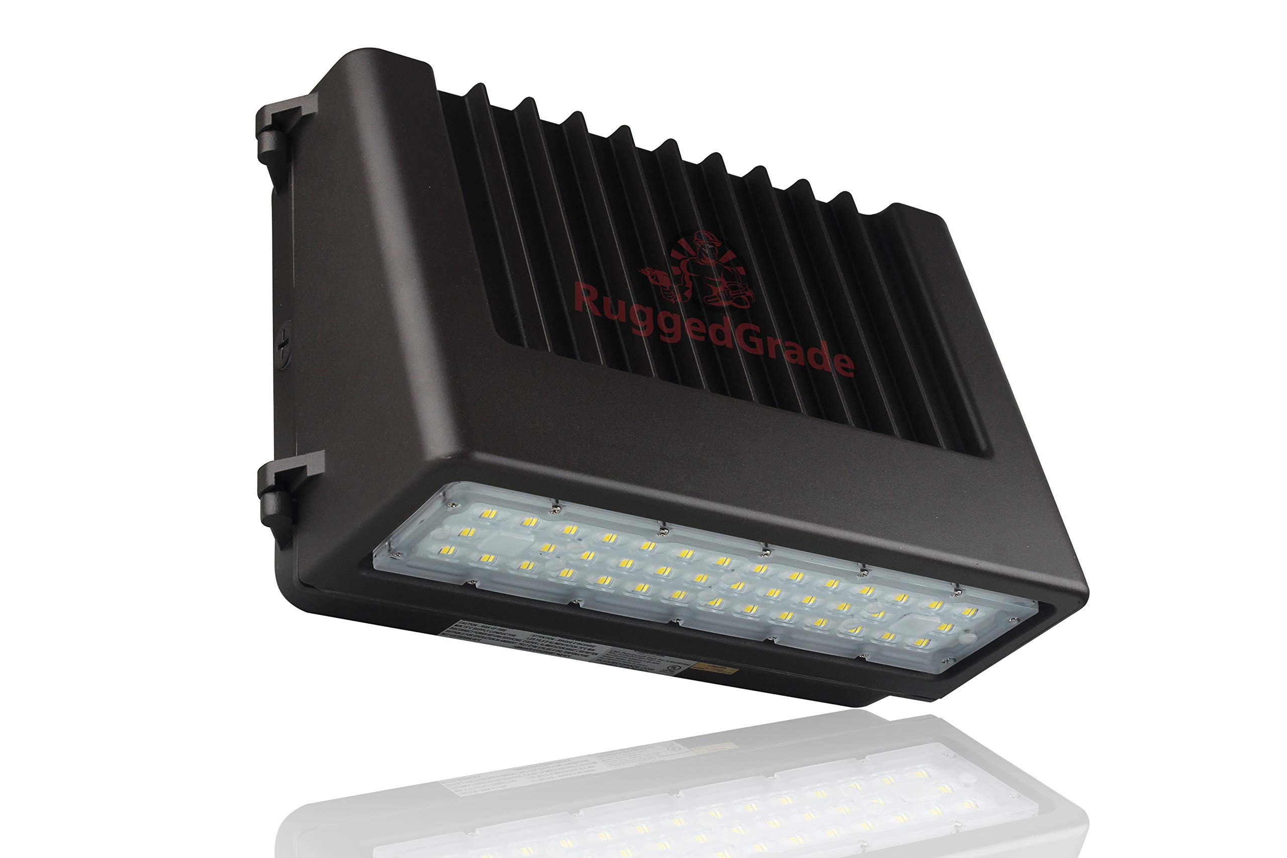 RuggedGrade 40 Watt LED Wall Pack Light - Tucana II Series Full Cut Off - 5,200 Lumens- 5000K - with Photocell Dusk to Dawn Sensor - Dark Sky Compliant