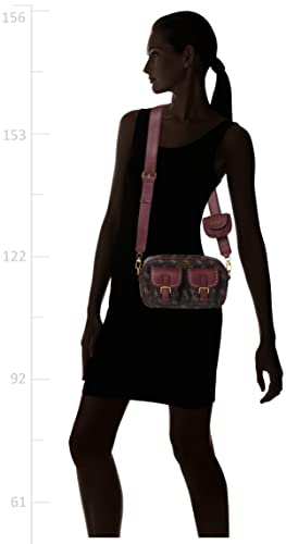 GUESS No Limit Crossbody Sling Brown Logo/Merlot One Size