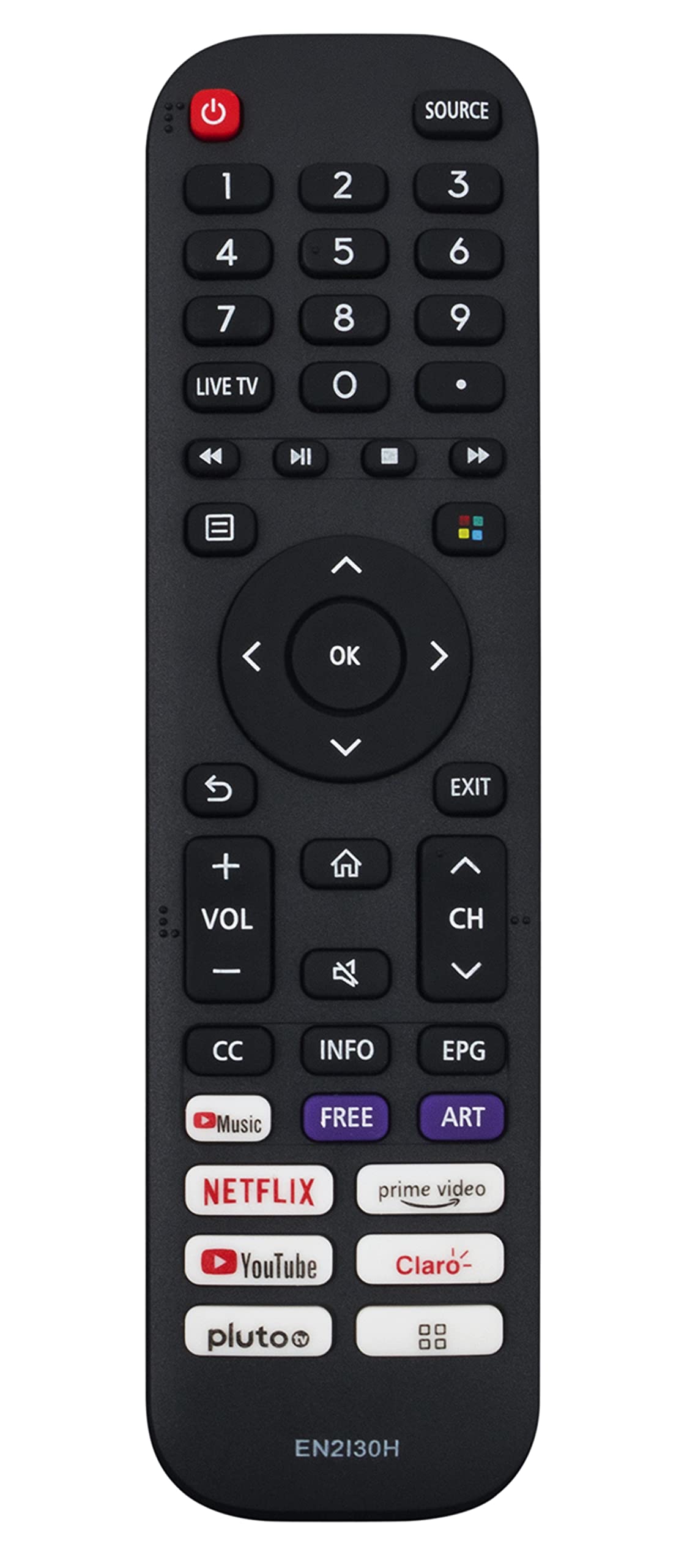 EN2I30H Replaced Remote fit for Hisense TV 43H6G 43H77G 43V6G 43A60G 43A60H 5H6G 55H77G 55V6G 55A60G 55A60H 50H6G 50H77G 50V6G 50A60G 50A60H 50A60GMV 65H6G 65H77G 65V6G 65A60G
