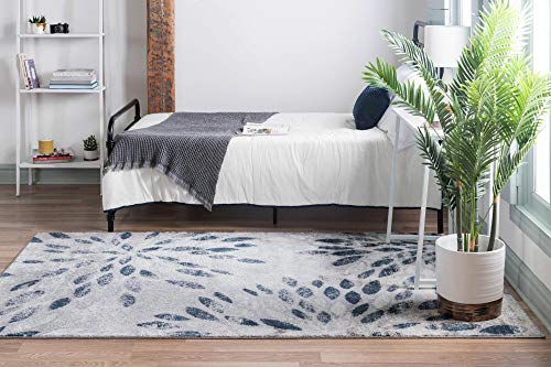 Rugs.com Charleston Collection Rug β 8' x 10' Gray Low-Pile Rug Perfect for Living Rooms, Large Dining Rooms, Open Floorplans