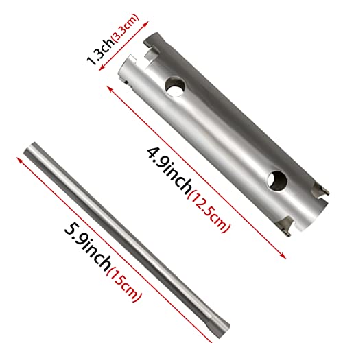 HAUTMEC Long-reach Basket Strainer Wrench, Double Working End Sink Strainer Wrench HT0219-SW