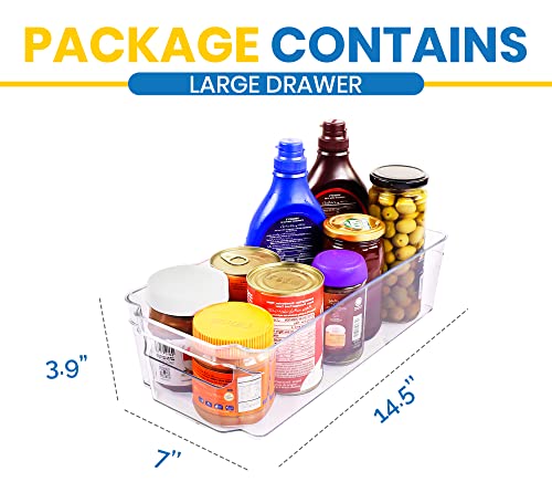Utopia Home Pantry and Fridge Organizers, Pack of 16 β BPA Free Clear Plastic Storage Bins for Freezers, Kitchen Countertops and Cabinets