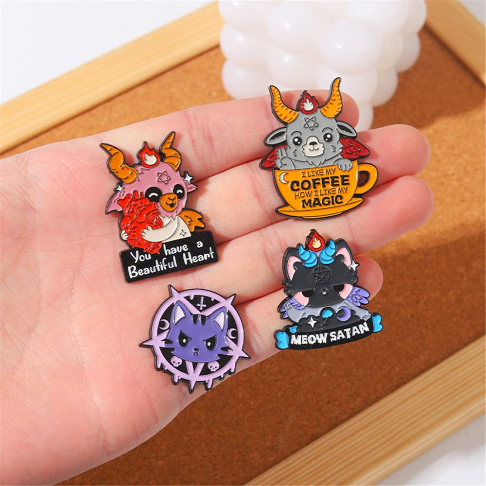Enamel Pin Set Creative Lovely Brooch Pins Enamel Lapel Pin Lettering Pins Lapel Badge (XGS)