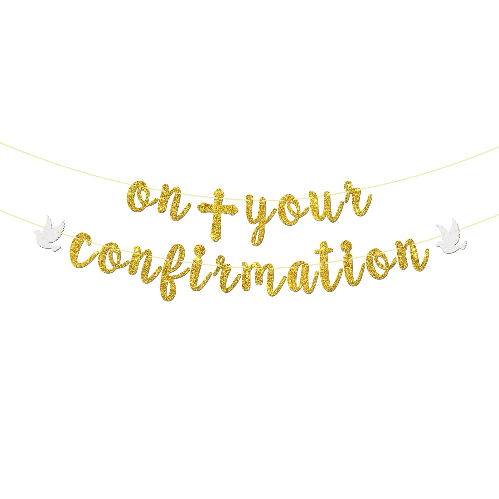 On Your Confirmation Banner First Holy Confirmation Sign Wedding Engagement Bachelorette Party Decorations Bridal Shower Party Banner