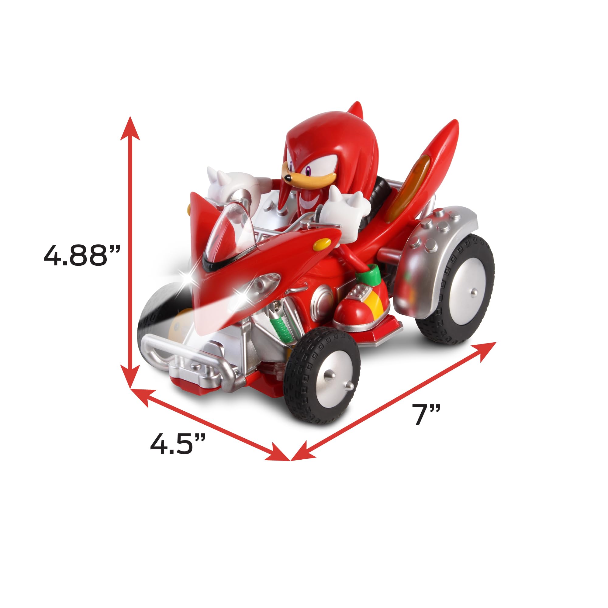 Sonic NKOK Knuckles ATV R/C (with Lights), For Ages 6 and up, Allows Children to Pretend to Drive and Have Fun at the Same Time! Great Item for Kids Red