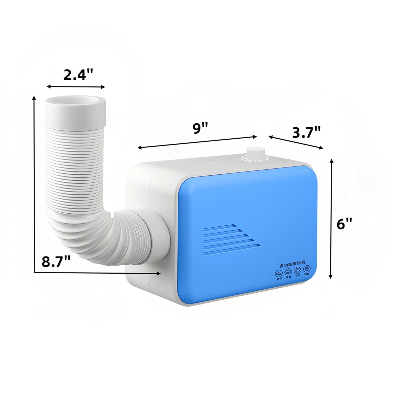 MysDlanG Portable Dryer for Apartments,Travel Portable Dryer Machine for Clothes with Timer,Drying Pets/Shoes/Clothes/Warming Bedding Machine,Mini Dryer for Apartments, Dorms, RVs,sssss, Blue