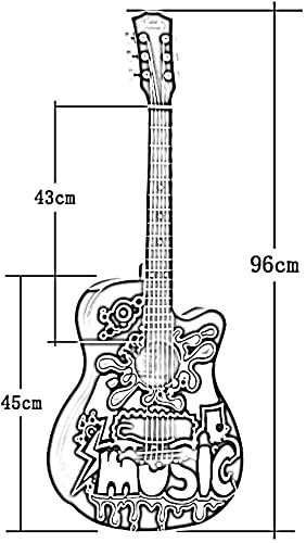 Guitar Kit, String Instrument Electronic Guitar Acoustic Guitar 38 Inch Ballad Guitar Beginner Personalized Coating Adjustable Sound Student Practice Rock Instrument 2 Colours ( Color : Beige , Size :