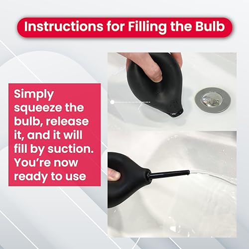Enema Douche Bulb - Anal Douche Kit with Detachable Tip for Women & Men - Reusable Enema - Easy to Use and Durable | Capacity 7 oz (224 mL) ,Black