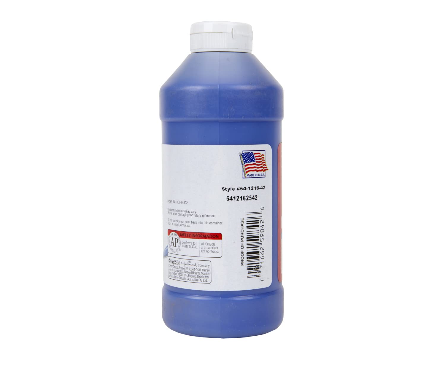 Crayola Premier Tempera Paint for Kids - Blue (16oz), Kids Classroom Supplies, Great for Arts & Crafts, Non Toxic, Easy Squeeze Bottle