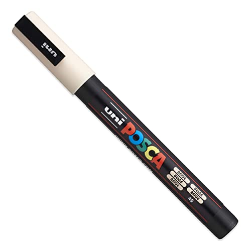 Uni POSCA - PC-3M Art Paint Markers - Set of 4 - In Plastic Wallet - Warm Neutrals Tones