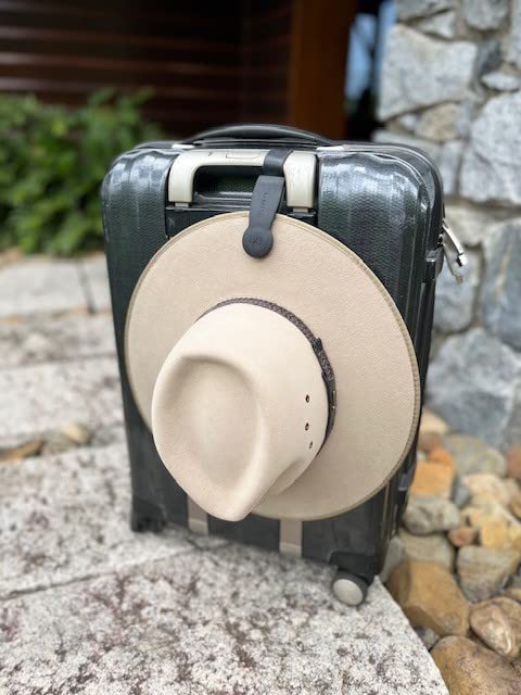 KLIPSTA Hat Clip - Magnetic Hat Holder for Traveling Bags, Backpacks, Purses, Totes and More, Hands Free Bag Accessory (Black)