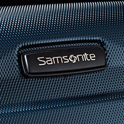 Samsonite 68311-2824 Omni Hardside Luggage Nested Spinner Set 20 Inch, 24 Inch, 28 Inch - Teal Bundle w/Deco Gear Luggage Accessory Kit (10 Item)