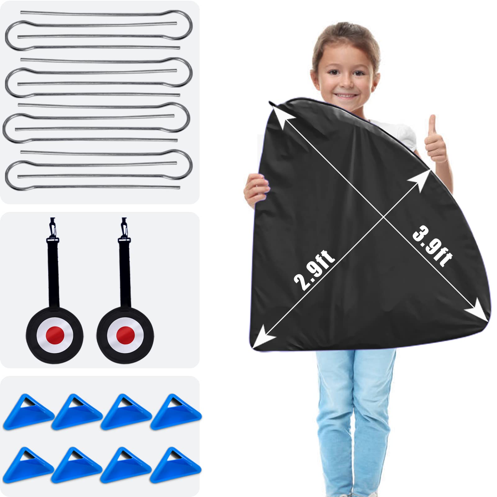 E-SDS Kids Soccer Goals for Backyard, Set of 2 Pop Up Soccer Goals with Aim Target, Agility Training Cones, and Carrying Case – 4FT Partable Football Goal Nets