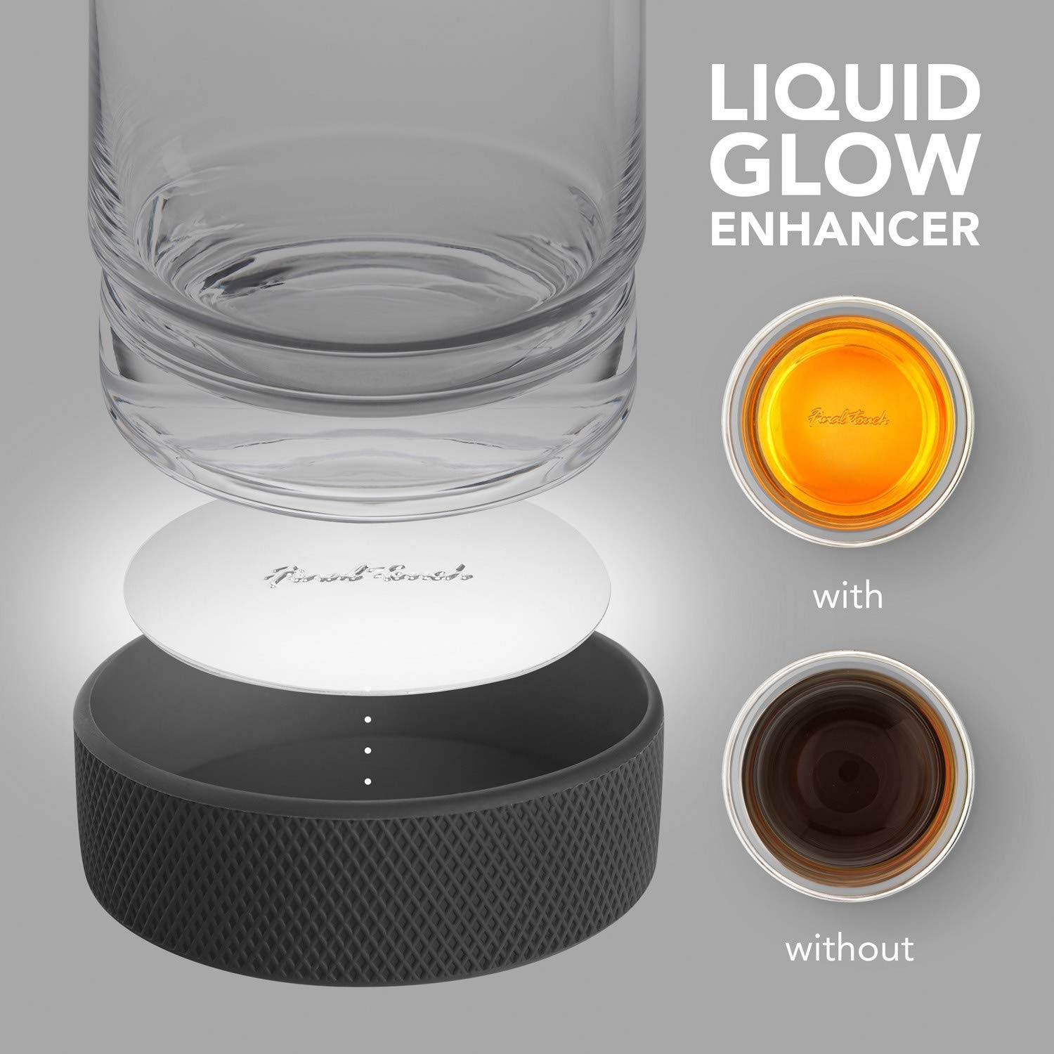 Final Touch Breakaway Whiskey/Cocktail Hockey Puck Tumbler Sports Glasses with Square Ice Mould - - 12oz (350ml) (FTA6635)