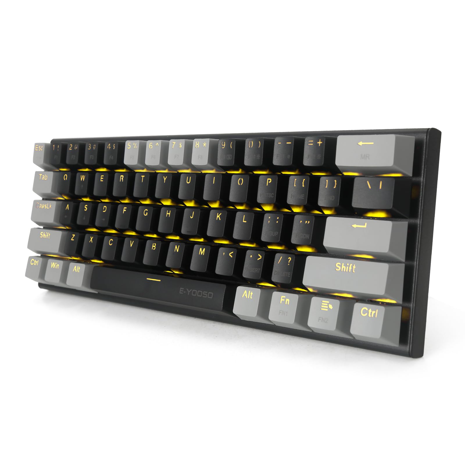 E-YOOSO 60% Mechanical Gaming Keyboard Rainbow Backlit 87 Keys, Z77 TKL Mechanical Keyboards for Laptop Desktop PC - Brown Switch, Pink