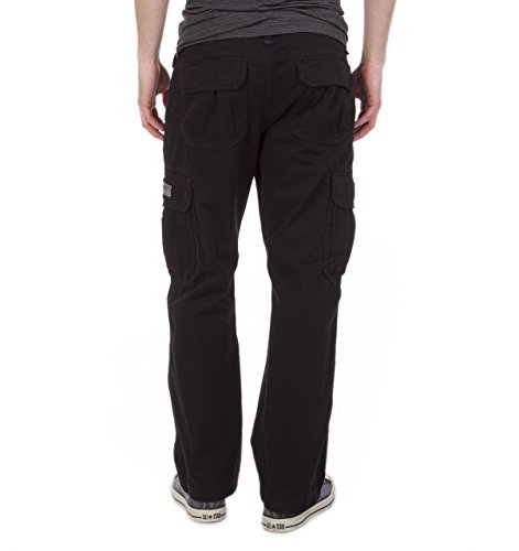 UNIONBAY mens Survivor Iv Relaxed Fit Cargo - Reg and Big Tall Sizes Casual Pants, Black, 54W x 30L US