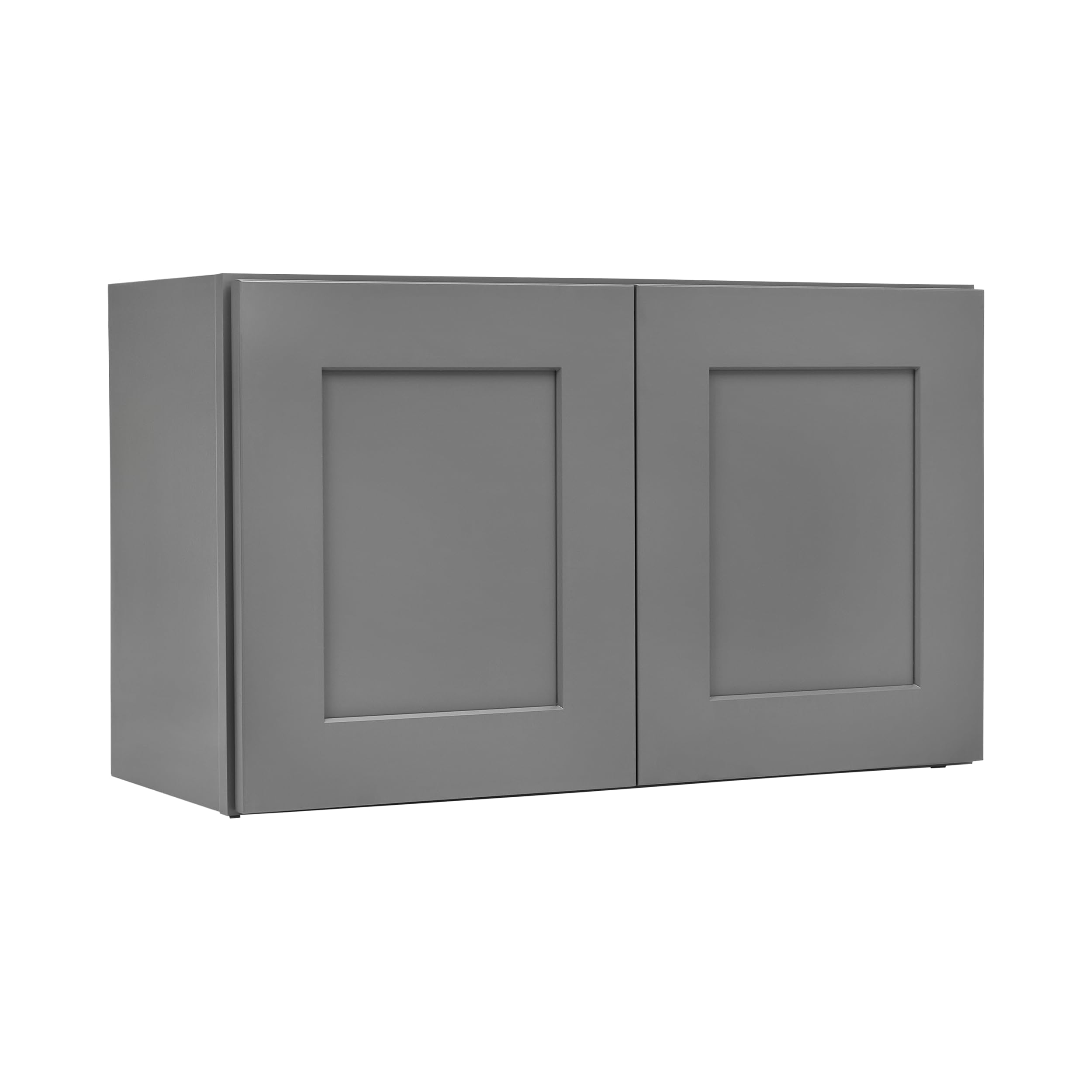 ONESTOCK Gray Shaker Wall Cabinet - Ready to Assemble, Perfect for Kitchen, Laundry, Garage or Bathroom Storage - 30" W x 15" H x 12" D