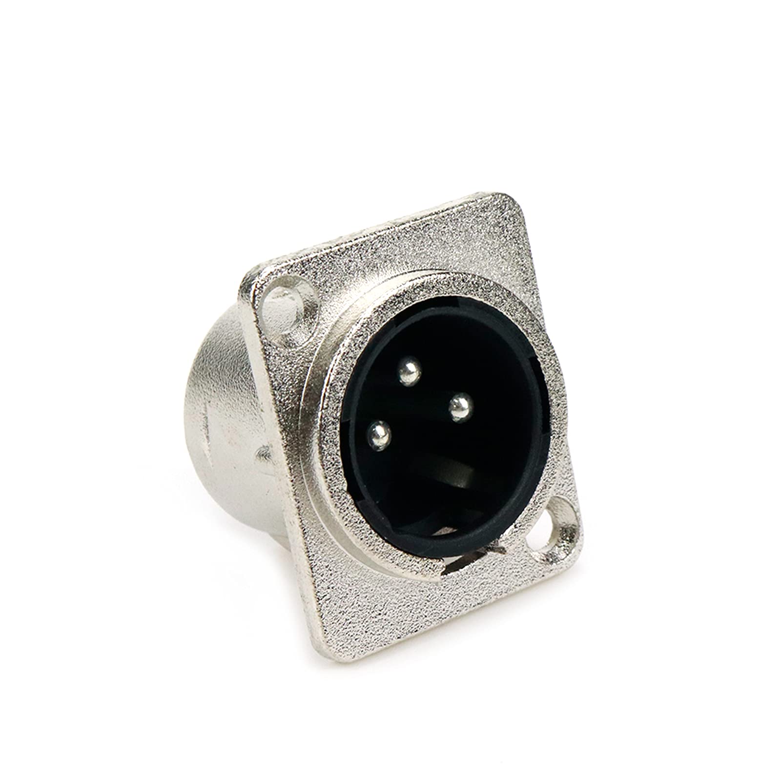 Dahszhi 5 Pcs XLR Male Chassis Panel Mount Socket 3 Pin 3P Audio Studio Connector