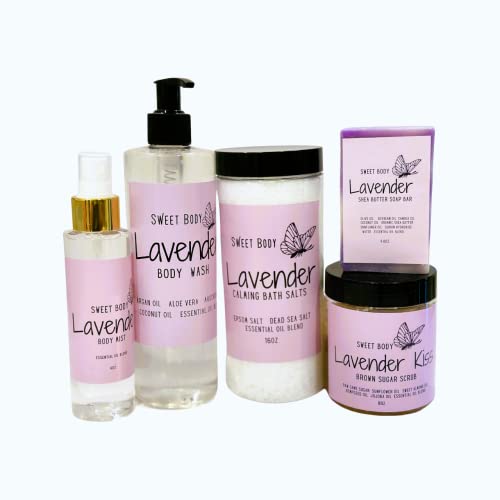 Sweet Body LAVENDER Soft & Fresh Women’s Body Mist, Fine Fragranced Body Perfume Misting Spray, Sensual light scent Fragrance, Hair & Body Spritz Essential Oils 4oz. (Lavender) Pack of 1