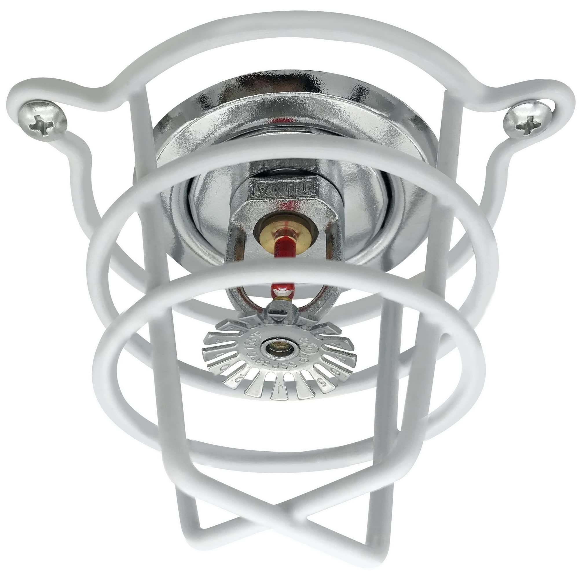 Happy Tree (2 Pack) White Fire Sprinkler Head Guard Cover for Both 1/2" & 3/4" Fire Head for Protecting Flush Mount & Side Wall & Pendent Head Semi - Recessed Sprinkler Head Cage