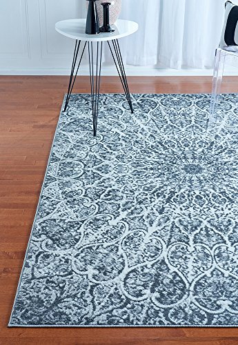 Unique Loom Sofia Collection Area Rug - Grace (5' 1" x 8', Dark Gray/ Gray)