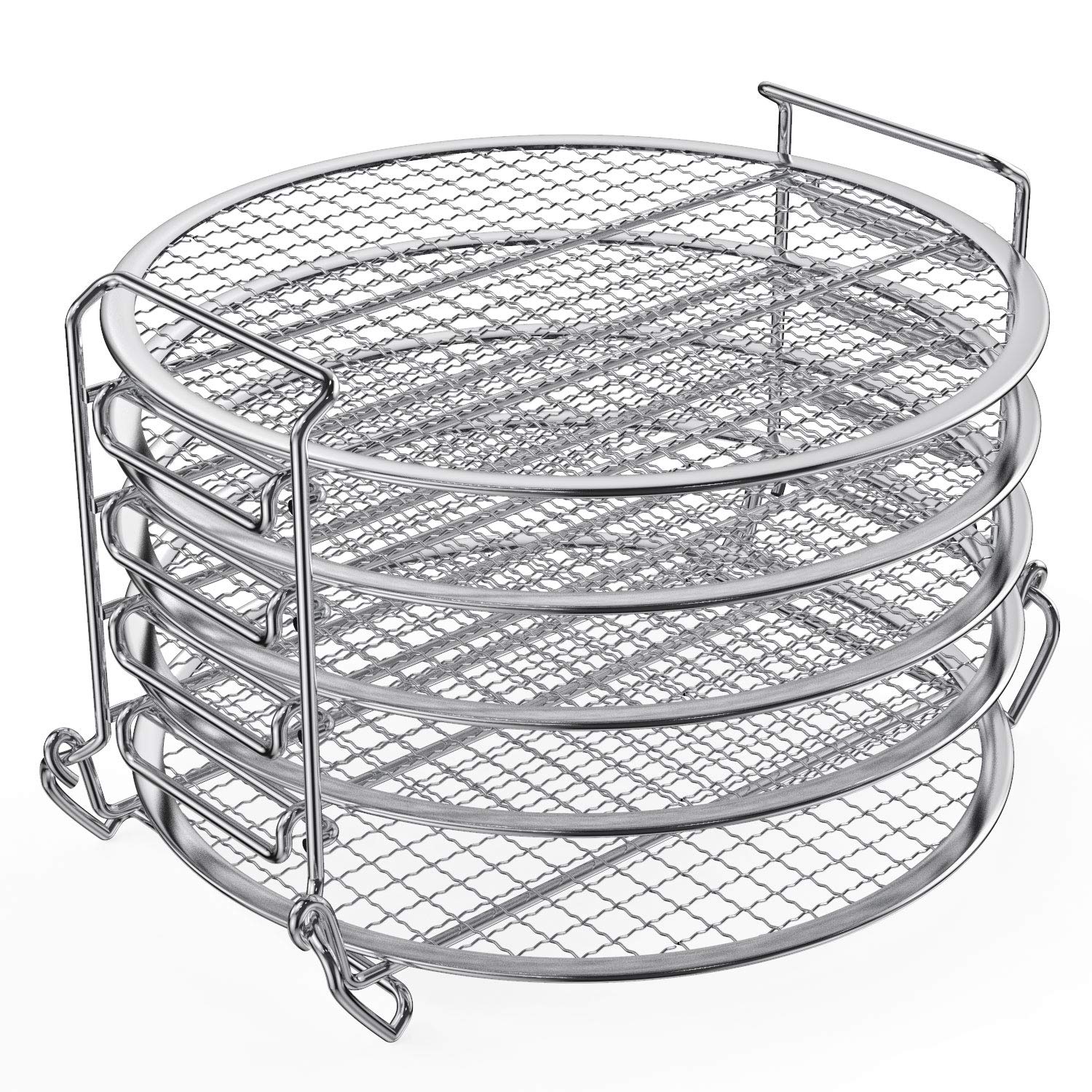 Dehydrator Rack Compatible For Ninja Foodi Accessories, Dehydrator Stand with Five Stackable Layers, Food Grade 304 Stainless Steel Compatible with Ninja Foodi 6.5 qt & 8 qt Pressure Cooker Air Fryer
