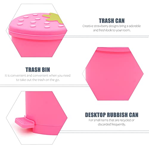 NUOBESTY Mini Desktop Wastebasket Mini Trash Can Tabletop Trash Can Small Garbage Bin with Lid Small