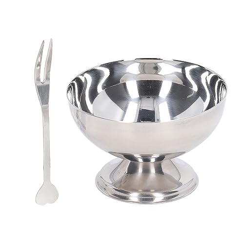 Haofy Ice Cream Bowl Trifle Tasting Bowls Easy To Rust Resistant Durable Elegant With Fork For Restaurant (150ml)