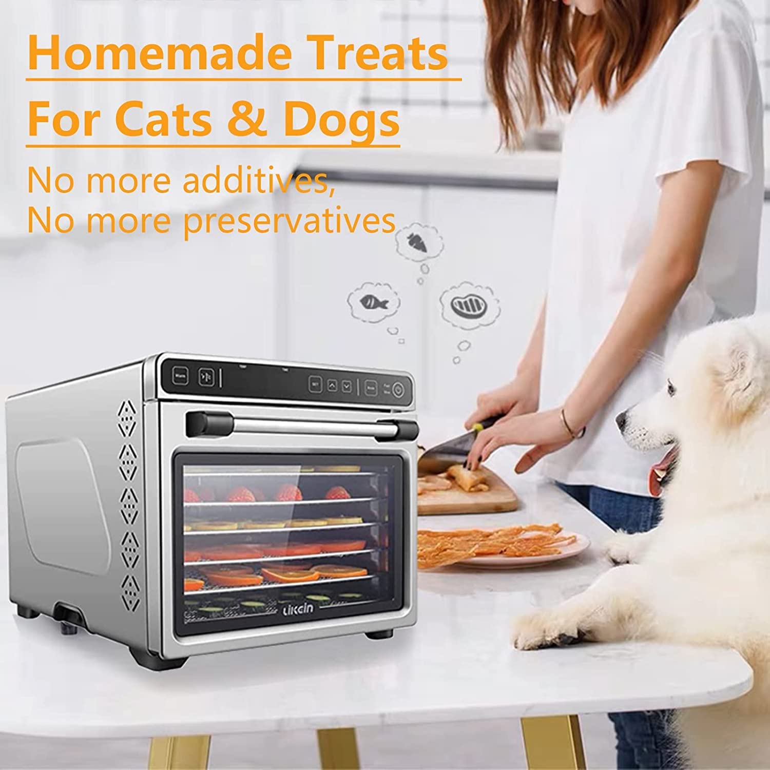Food Dehydrator Machine for Jerky Meat Fruit Vegetable Beef, 7-Tray Dehydrators Food-Dryer Machine with Digital Timer and Temperature Control (7-Trays)