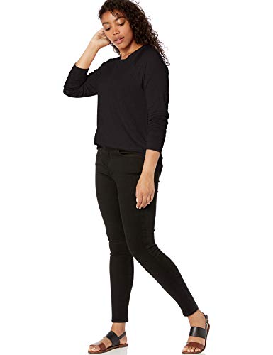 Daily Ritual Women's Supersoft Terry Relaxed-Fit Long-Sleeve Raglan Sweatshirt, Black, Large